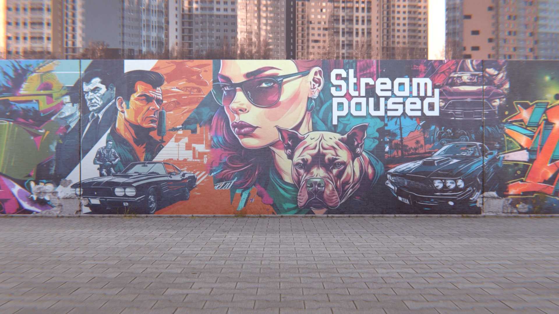 Twitch Overlay Stream Paused Animation Inspired With Street Graffiti ...
