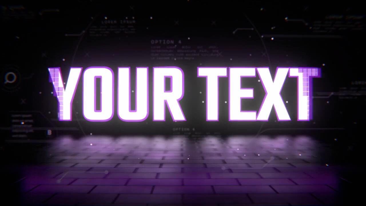 Dynamic Pixel-glow Text Headline Animation Customizable MP4 for ...