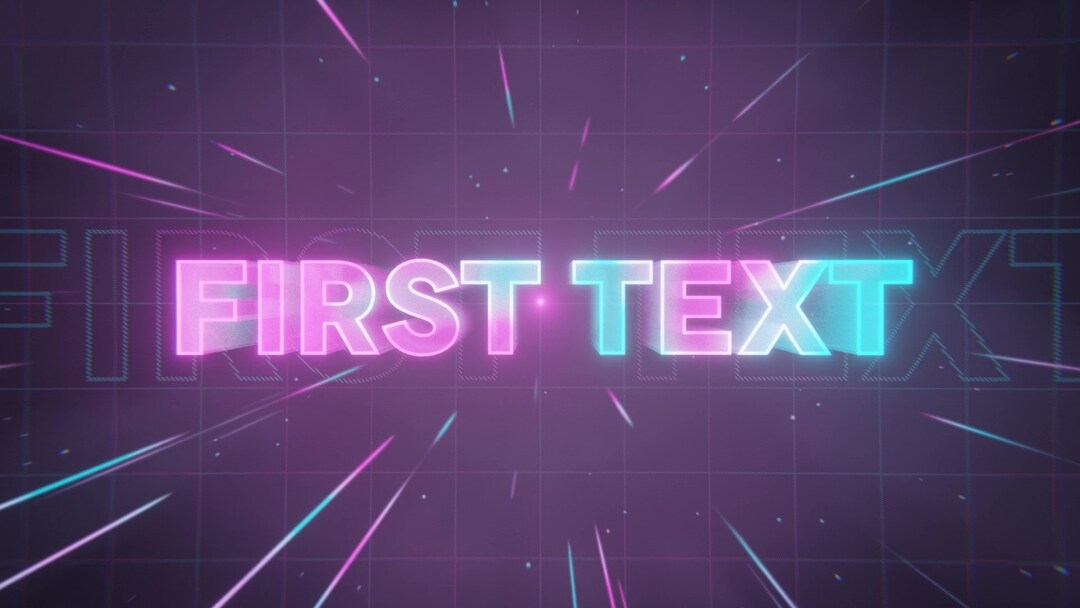 Customizable Synthwave Neon Text Animation With Retrofuturistic Flair ...