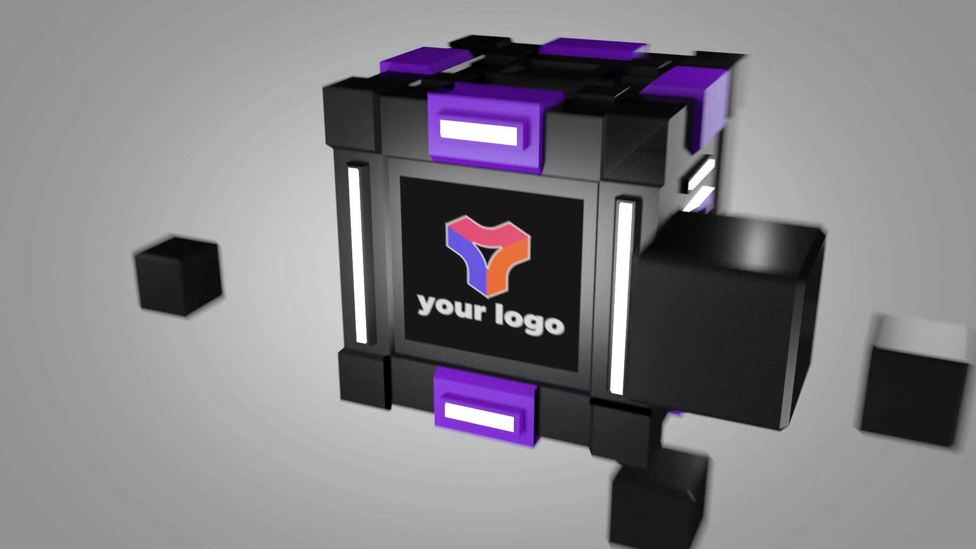 Cube Transition Logo Stinger With Custom Colors and Sound for Stream ...