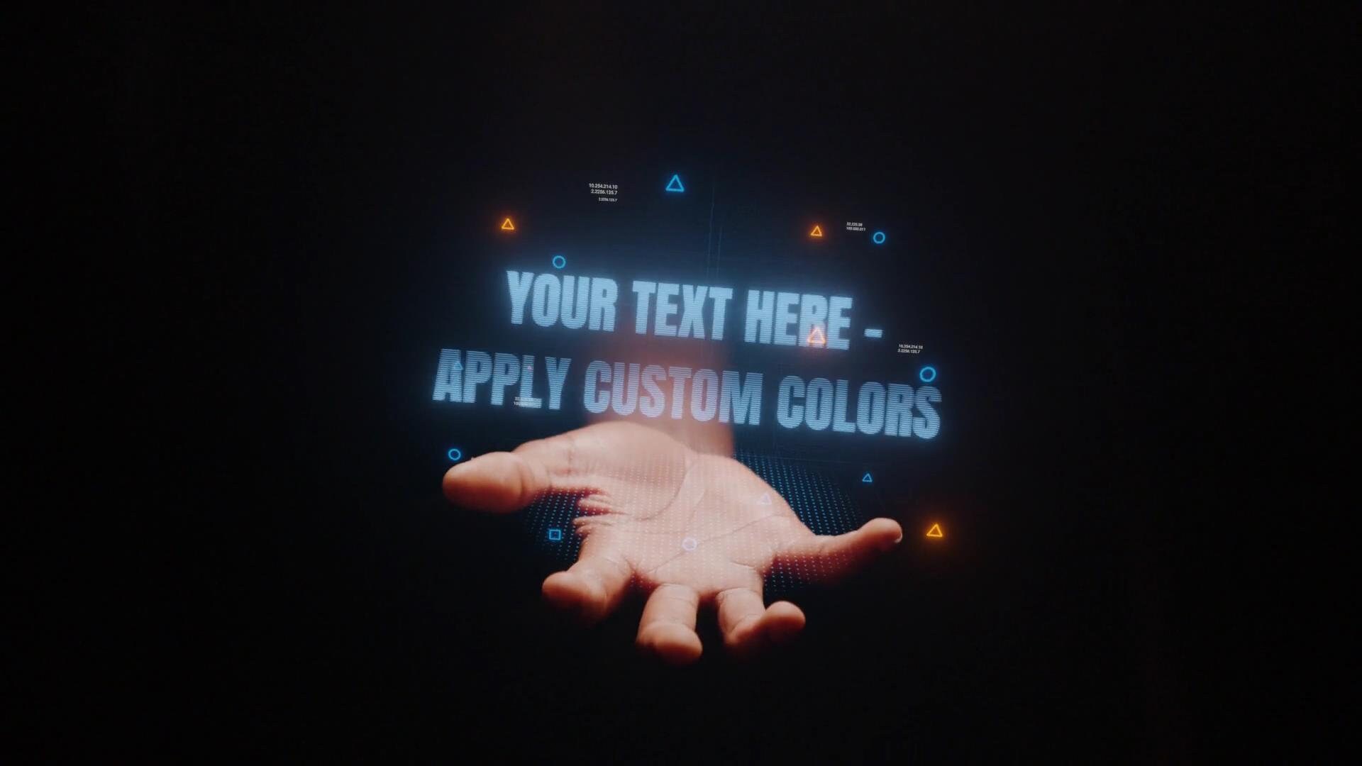 Realistic Hand and Hologram Animation: Customizable Text & - Etsy