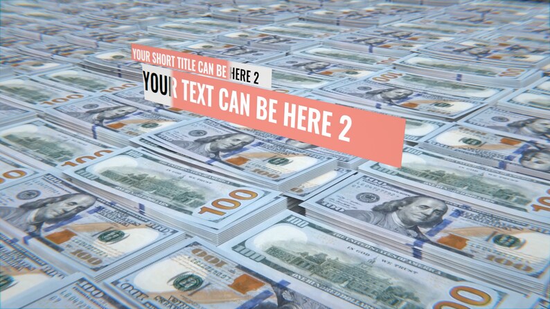 Dollar Bills Money Heist Text Animation Customizable Text and Sound ...