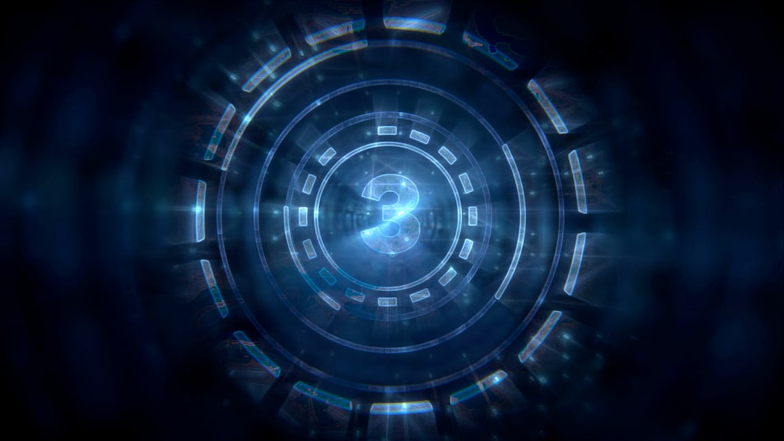 Digital Countdown Intro Animated Glowing Custom Color Countdown With Intro Text and With ...