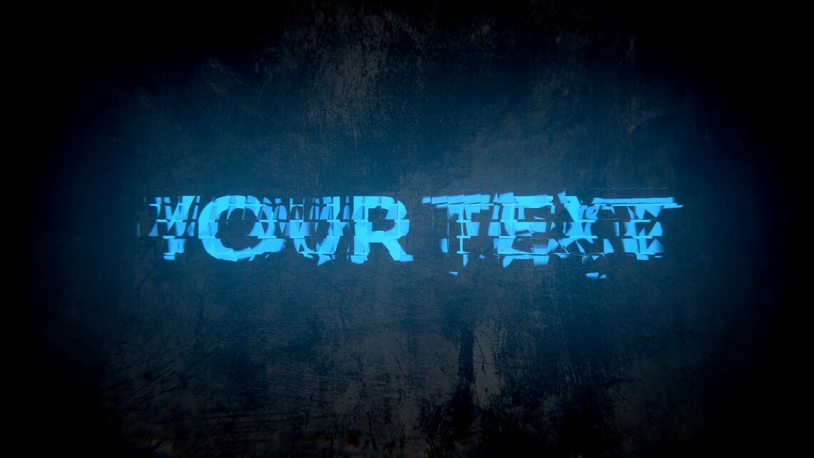 Distorted Glowing Text Animation Insert Your Text for Your Streaming or ...