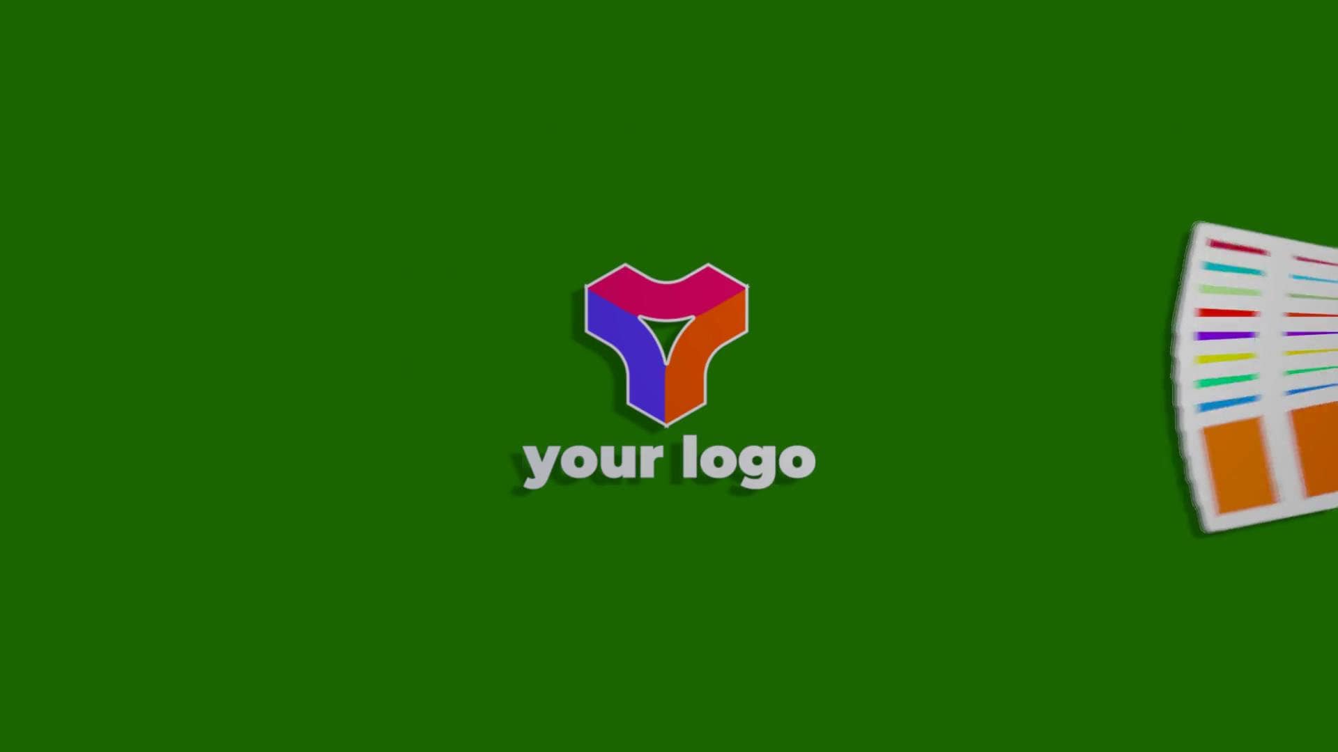 Revolving Color Swatches: Artful Logo Reveal | Customizable Background ...