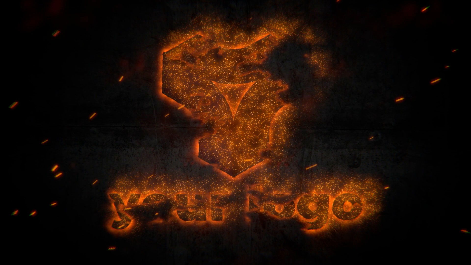 Fire Burnout Inferno Rusty Metal and Fire Logo Animation Reveal for the ...