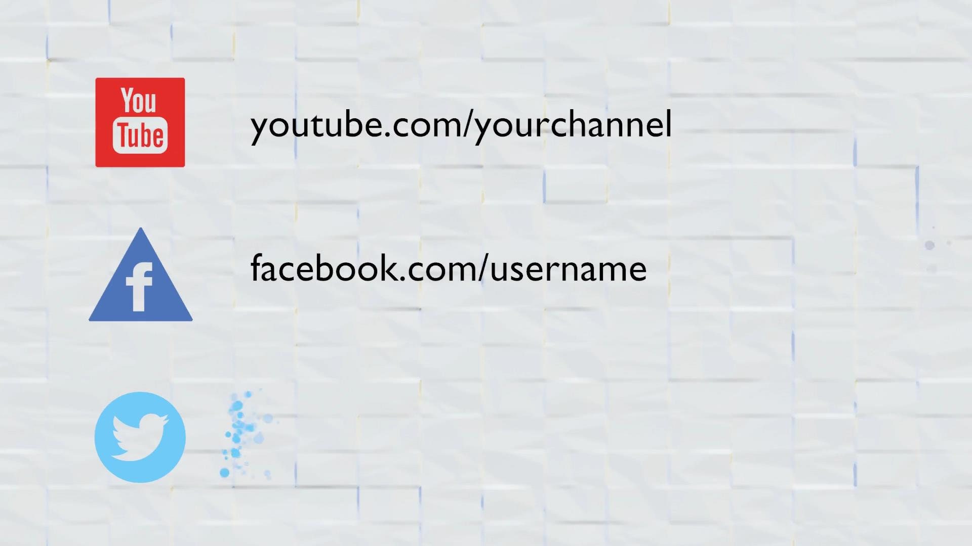 Animated Social Media Overlay: Showcase Youtube, Facebook, Twitter on ...