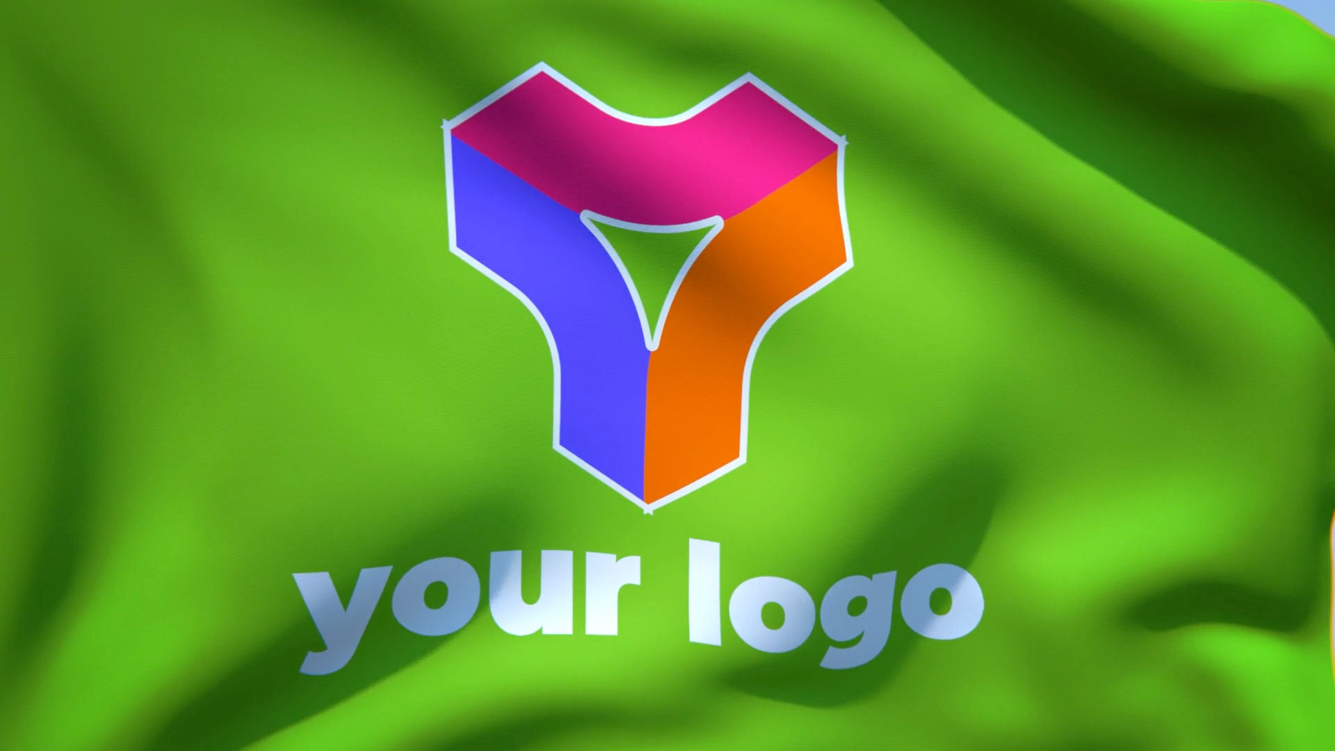 Flag Logo Stinger Animation for Your Video Channel Place Your Logo on ...