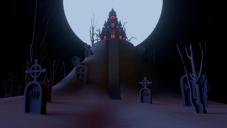 Vintage Halloween Haunted Mansion Animation of Custom Message - Etsy