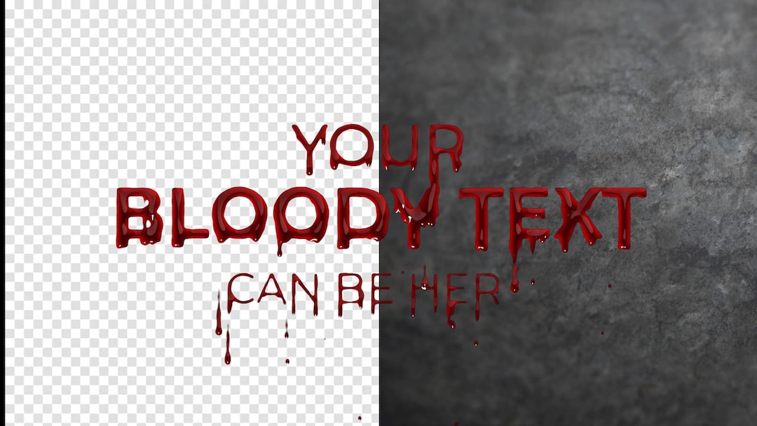 Custom Bloody Text Animation Overlay | 6s Transparent MOV/WEBM | Horror ...