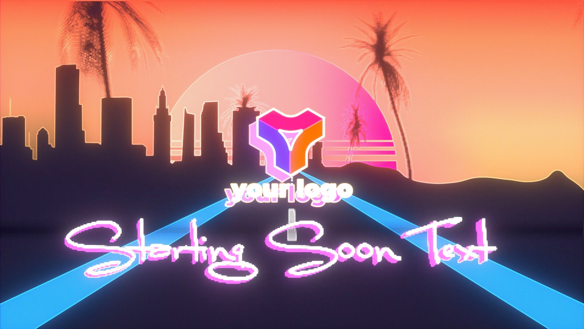 Retro Dash Animation With Logo and Text Get Back to Old School Gaming ...