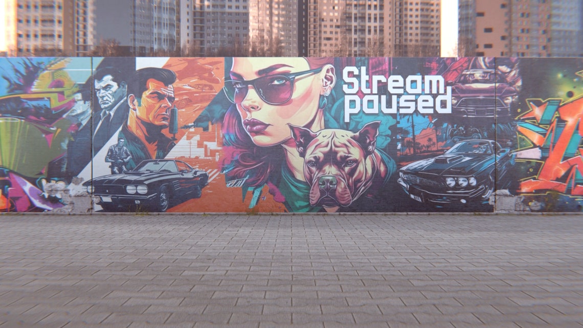 Twitch Overlay Stream Paused Animation Inspired With Street Graffiti ...