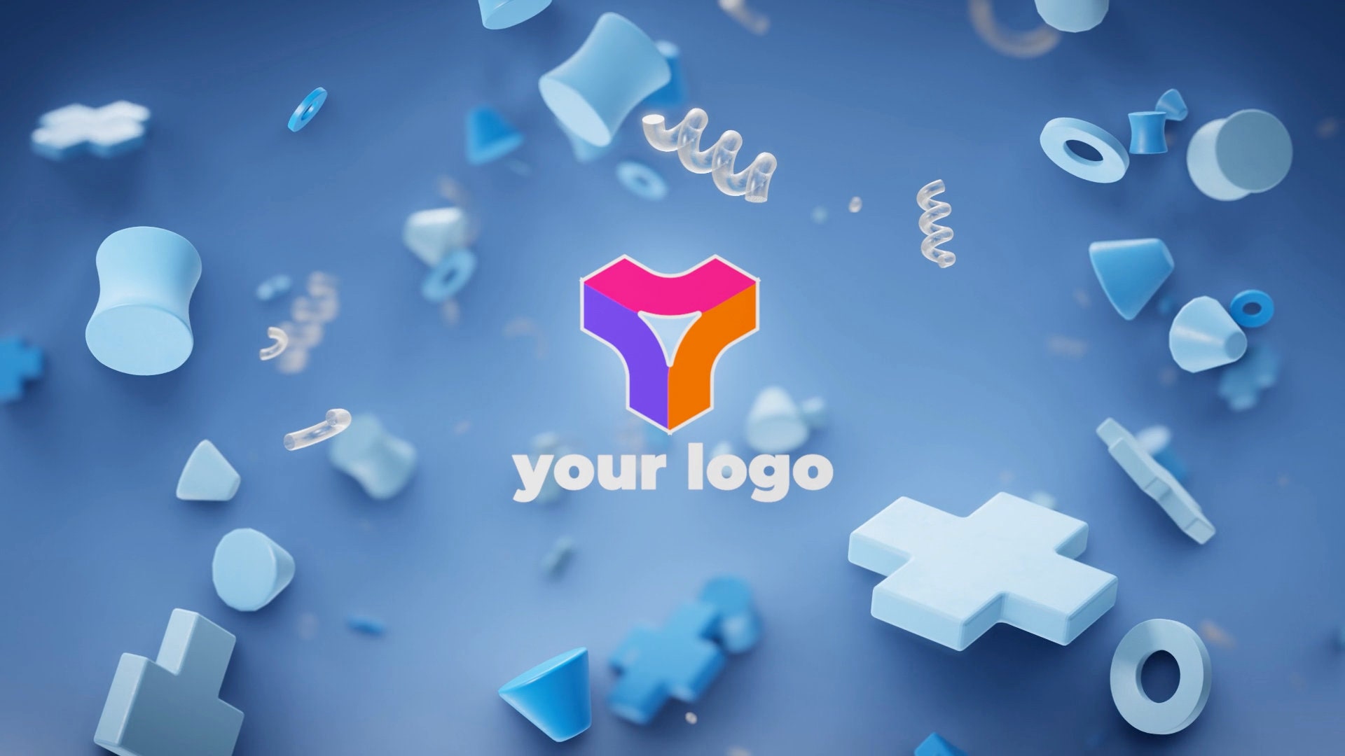 Animated Logo Screen With Your Logo in Zero Gravity Style With Sound ...