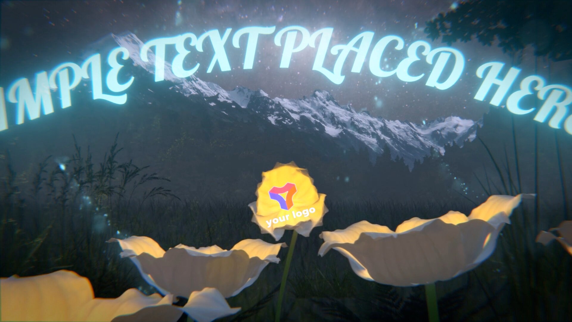 Animated Logo Intro - Magic Flowers With Custom Glowing Text - Opening ...