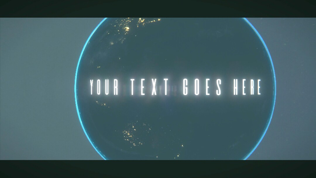 Planet Earth Cinematic Text Intro, With Custom Text, Sound Inclusive ...