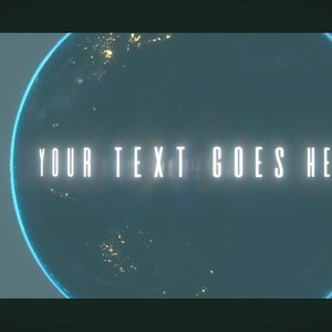 Planet Earth Cinematic Text Intro, With Custom Text, Sound Inclusive ...