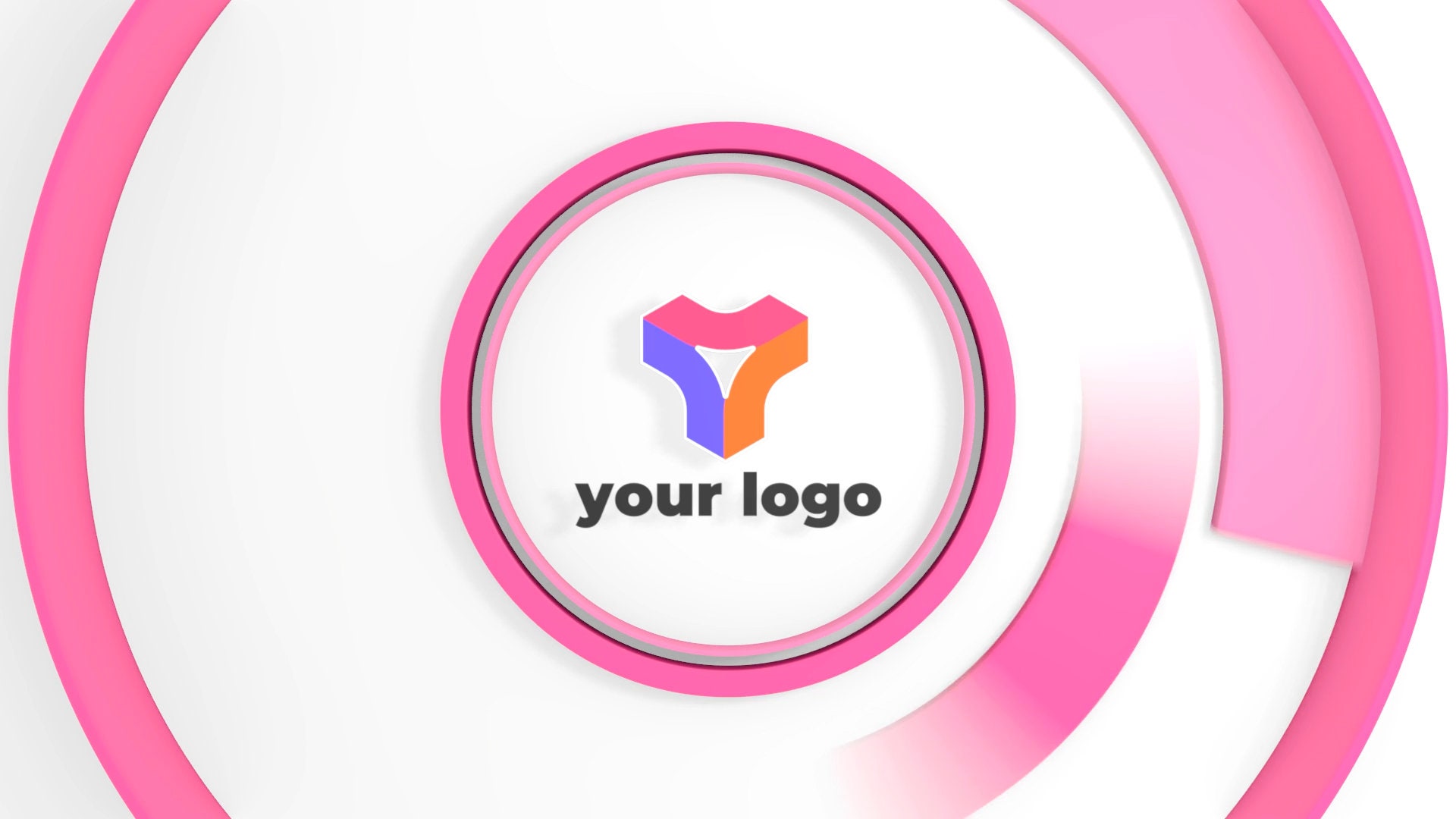 Pink Circular Transition With Logo Stinger and Sound for Your OBS ...