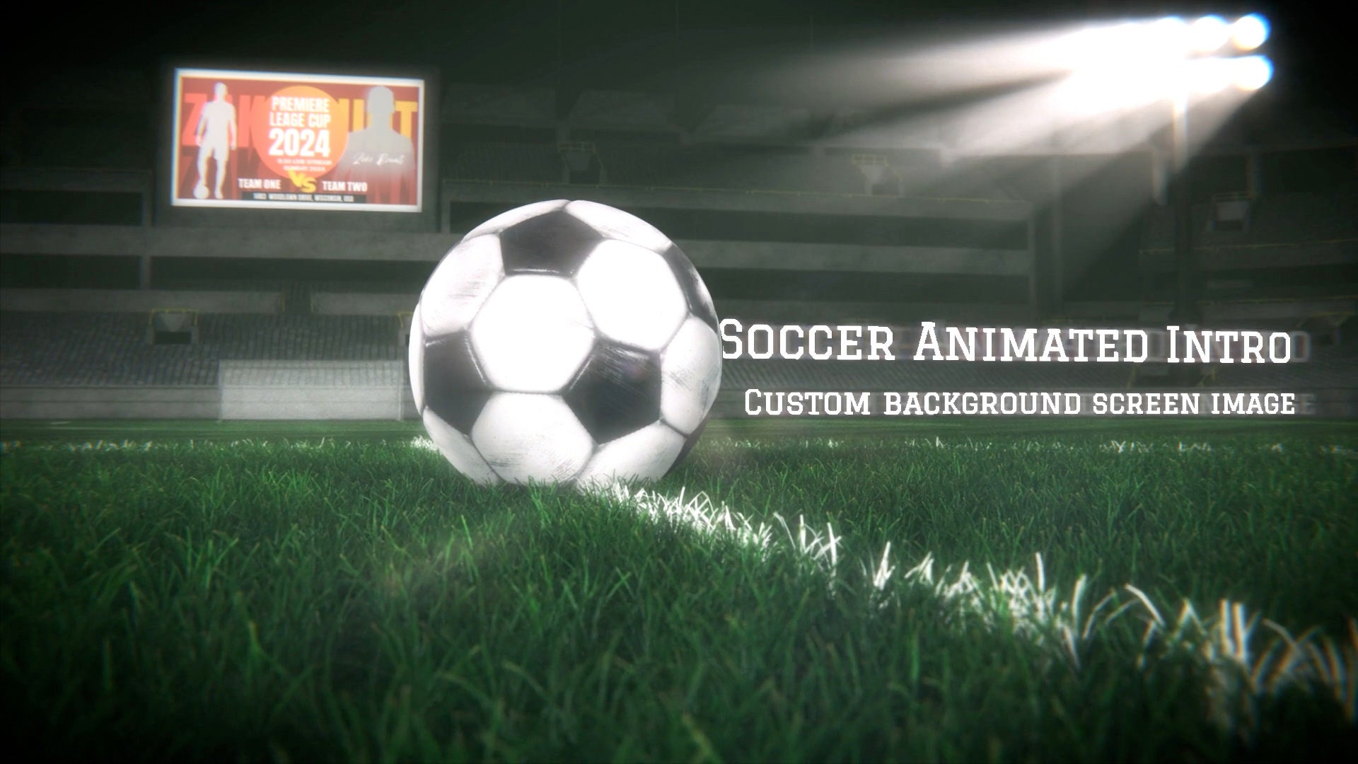 Soccer Football Animation Intro, Two Headlines and Two Subtitles ...