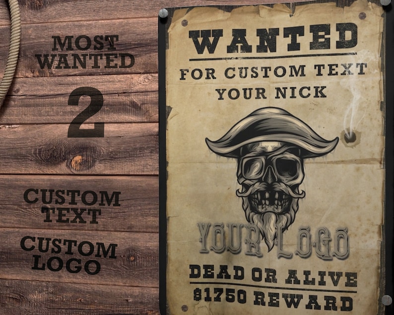 Western Most Wanted 2 Poster Animation Insert Your Text and Logo or ...