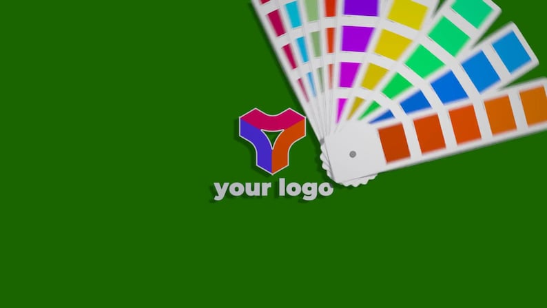 Revolving Color Swatches: Artful Logo Reveal | Customizable Background ...