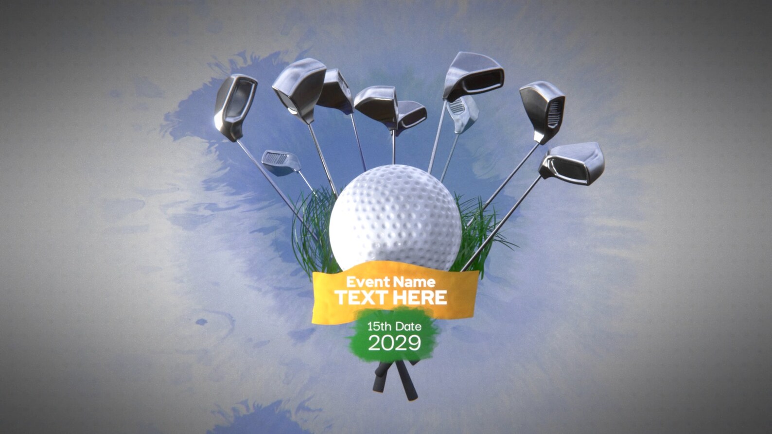 Animated Text Golf Intro Animated Golf Clubs Opening With - Etsy
