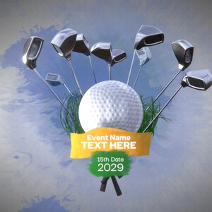 Animated Text Golf Intro - Animated Golf Clubs - Opening With Your Text ...