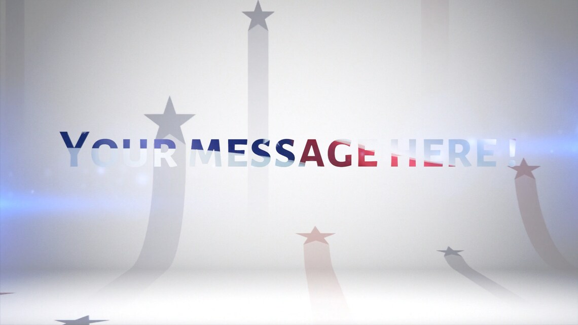 American Flag Logo Animation With Sound Custom Message and - Etsy