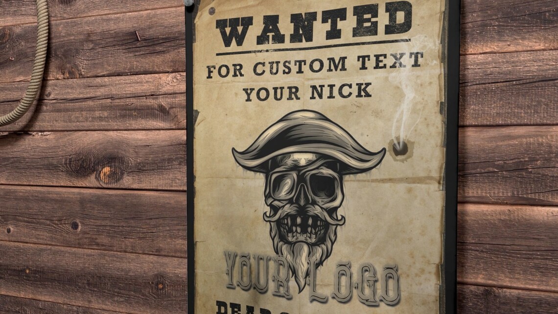 Western Most Wanted Poster Animation 2 Insert Your Text and Logo or ...