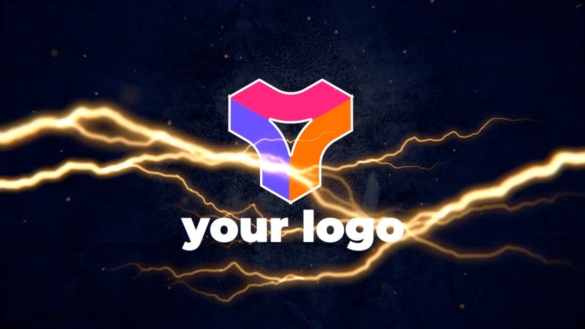 Lightning Intro Overlay, Your Own Custom Text, Your Logo Inserted ...