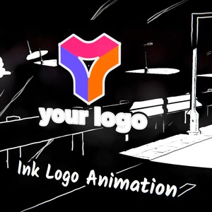 Ink Street Text & Logo Intro Animation | Monochromatic Anime Style ...