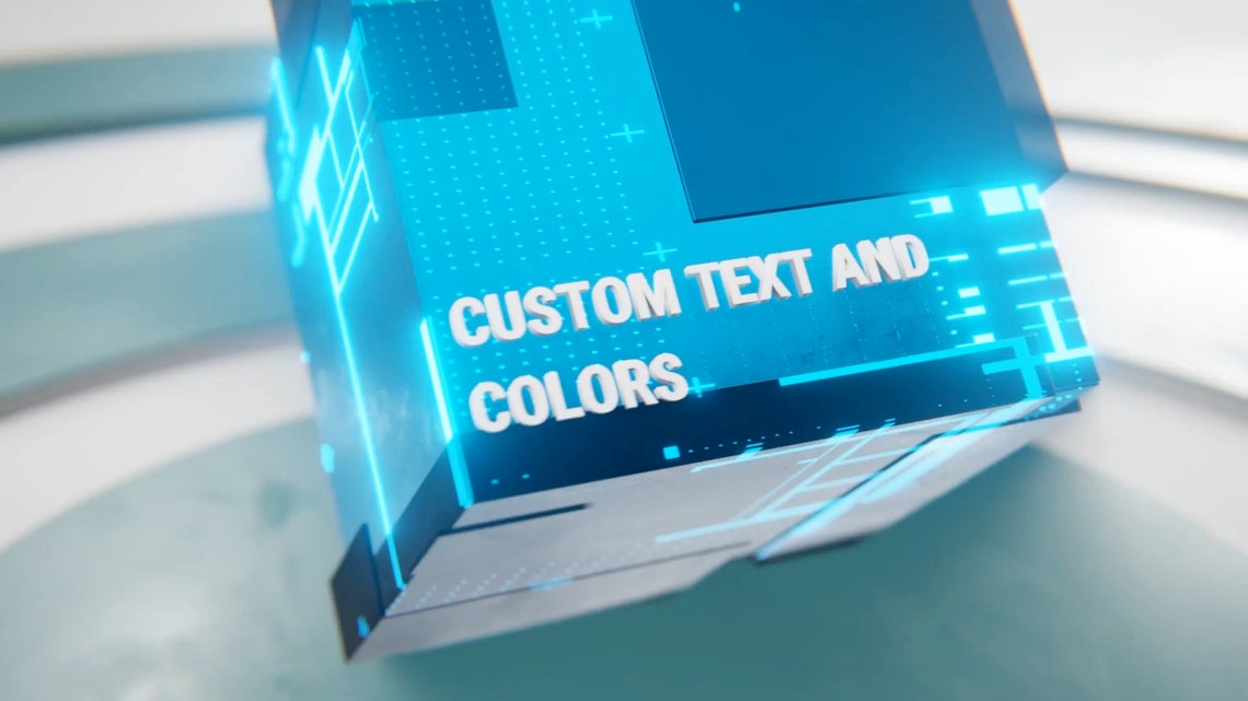 Cubic SF Animation Logo Reveal, With Custom Text, Custom Colors and ...