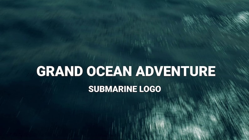 Premium Customizable Submerged Logo Reveal Animation - Cinematic Ocean ...