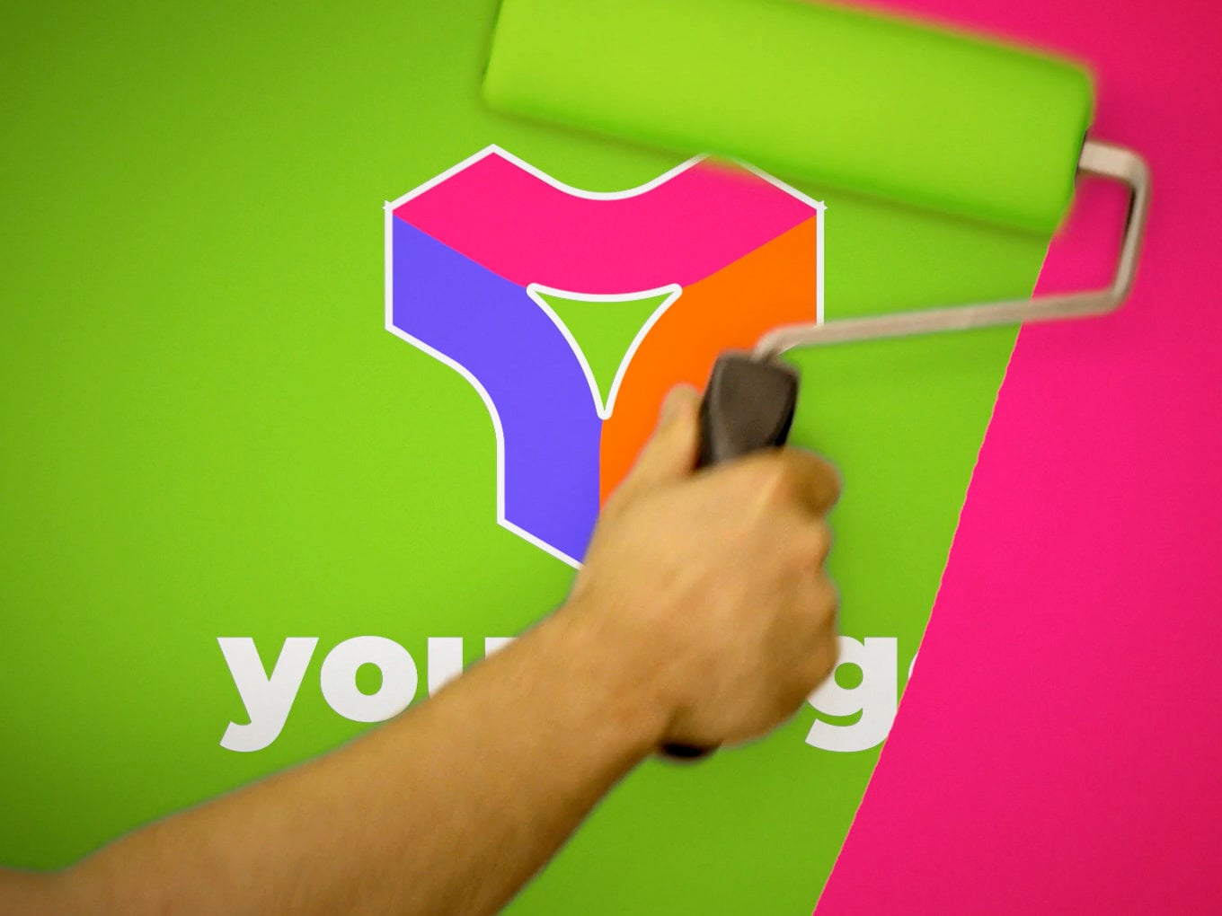 Painted Logo Animation Get Your Own Logo Painted by Worker on the Wall ...