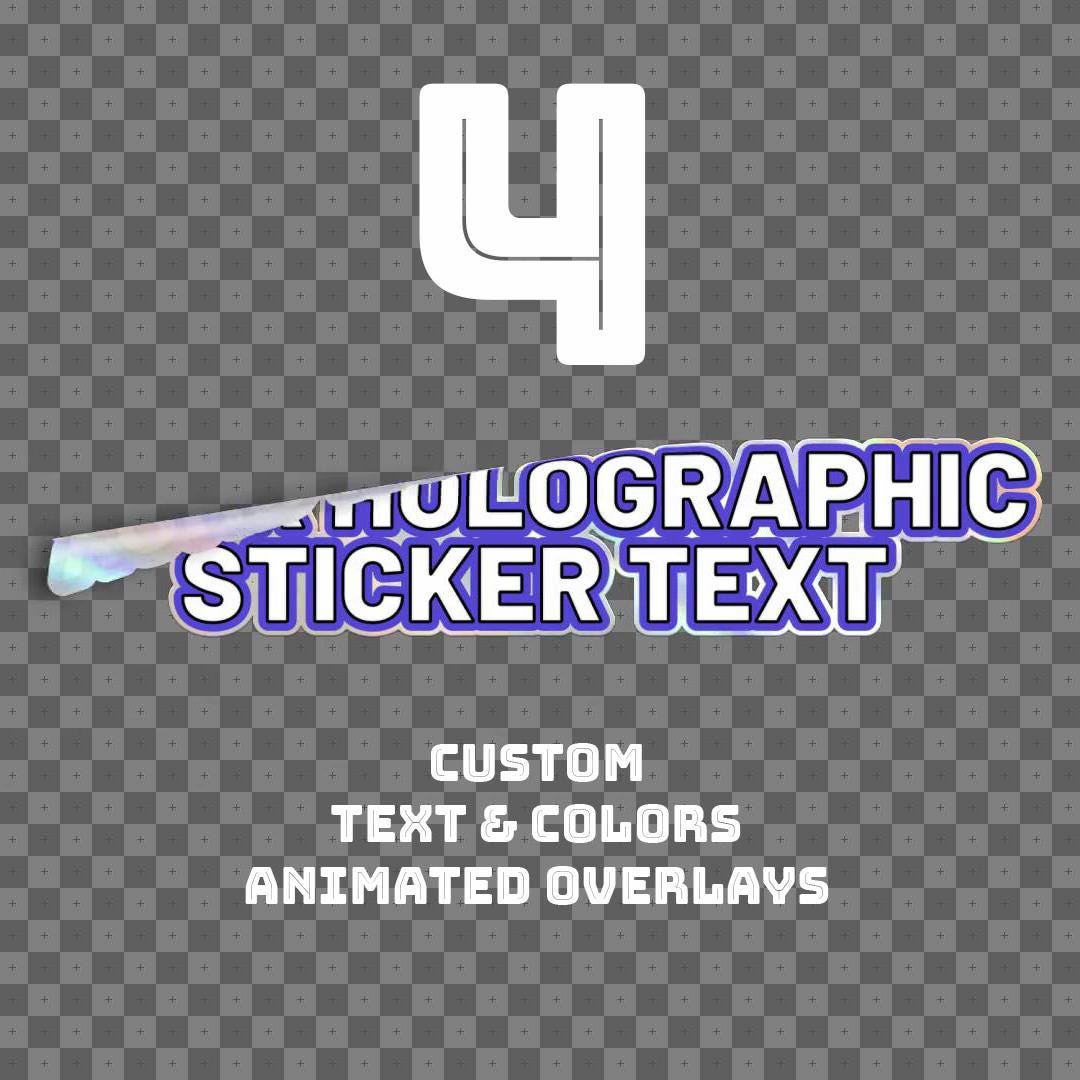 4 Custom Holographic Sticker Overlay | Stick & Peel Animation With ...