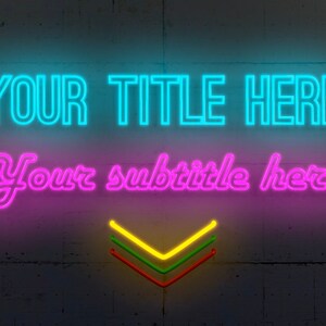 Neon Sign With Custom Text and Color - Great for Any Video - Neon ...