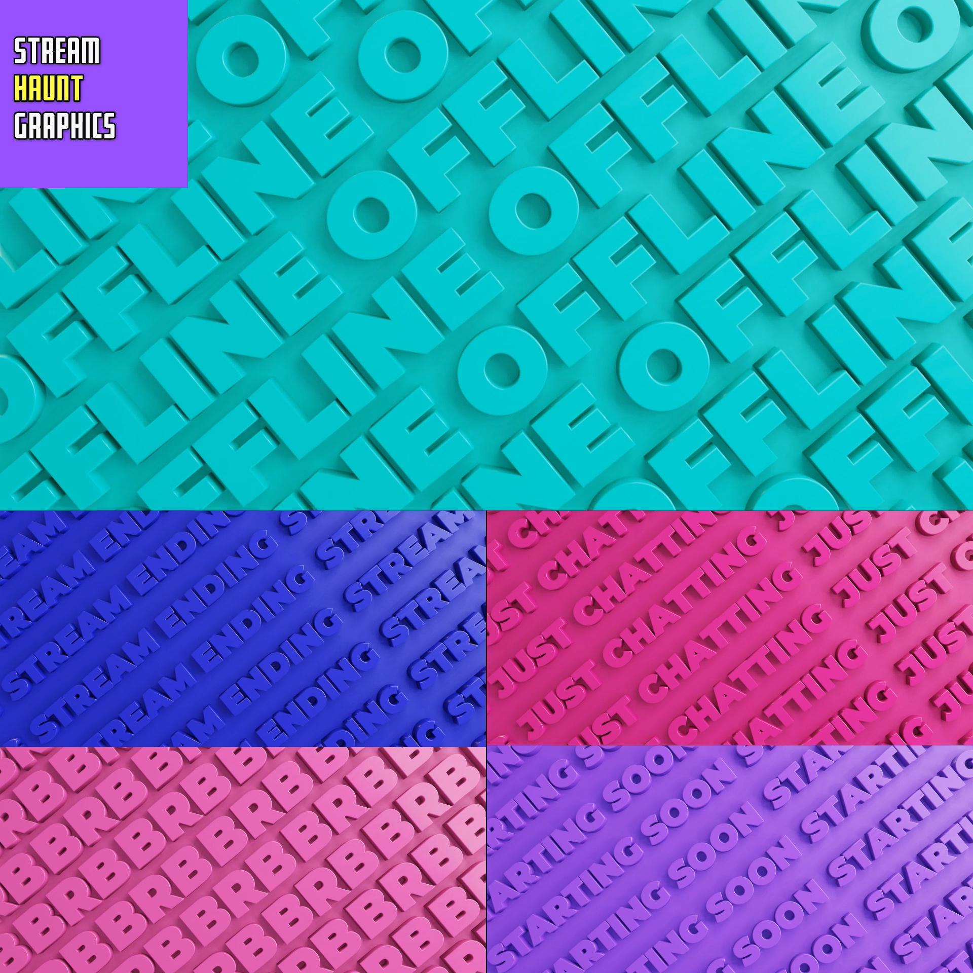 Bold Motion Stream Overlay Set – 5 Color-coded Animated Scenes | 16s ...