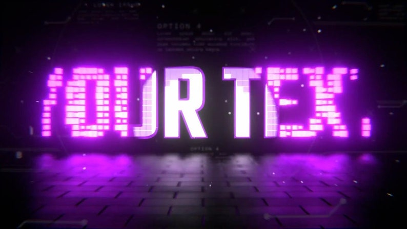 Dynamic Pixel-glow Text Headline Animation Customizable MP4 for ...