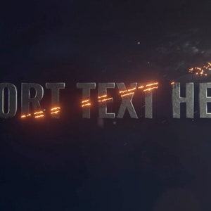 Custom Smashed Text Animation With Whoosh Sound of Space Meteorite ...