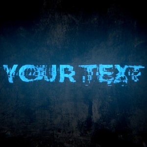 Distorted Glowing Text Animation Insert Your Text for Your Streaming or ...