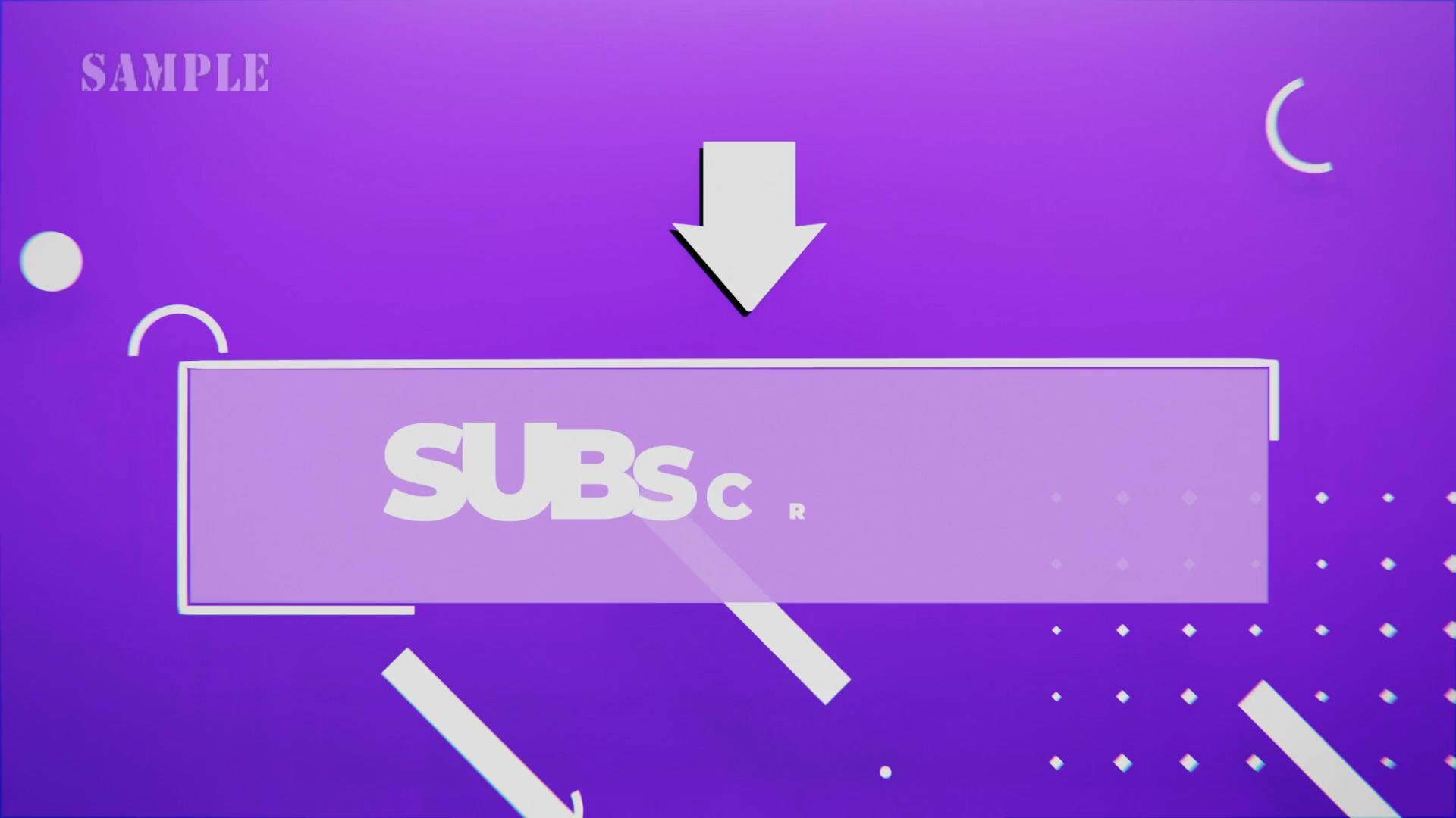 Animated Subscribe Call-to-action Bundle: Twitch-inspired Color Scheme ...