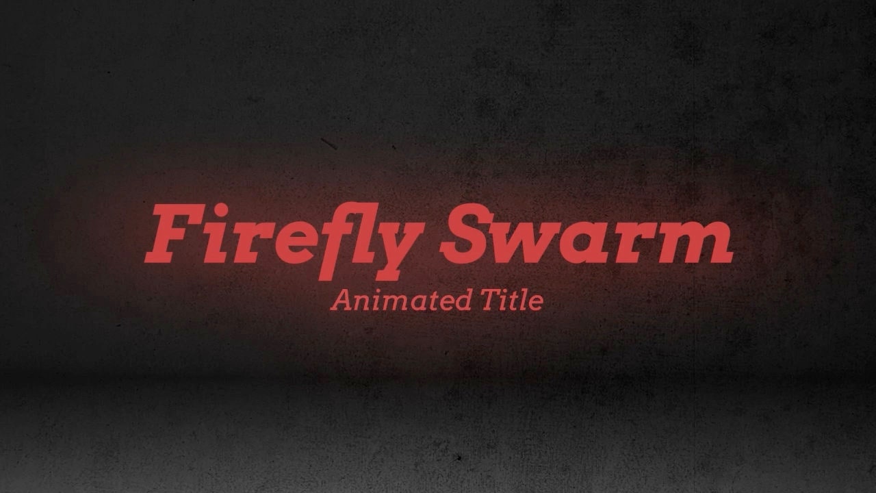 Firefly Swarm Animated Intro Title Custom Coloured Glowing Bugs Flies ...