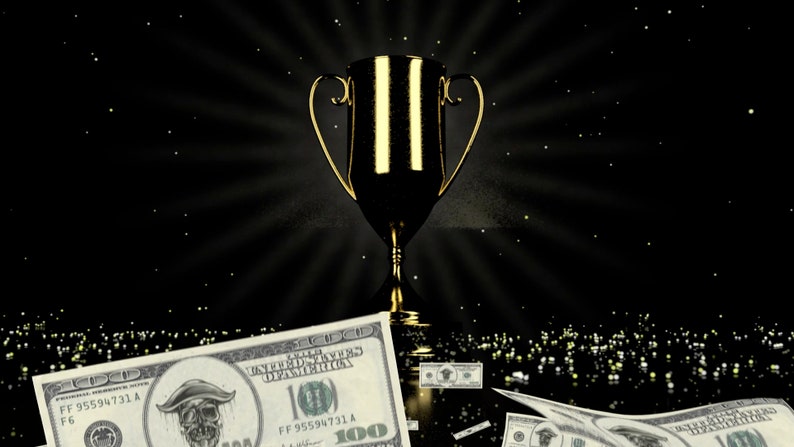 Falling Dollars Overlay - Bills Mockup With Your Logo With Vintage Look ...