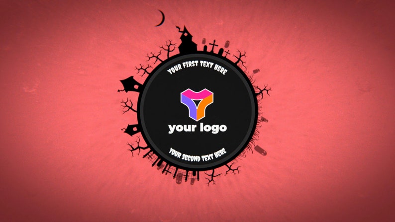 Animated Toon Logo Intro - Black Spooky World is Spinning and the ...