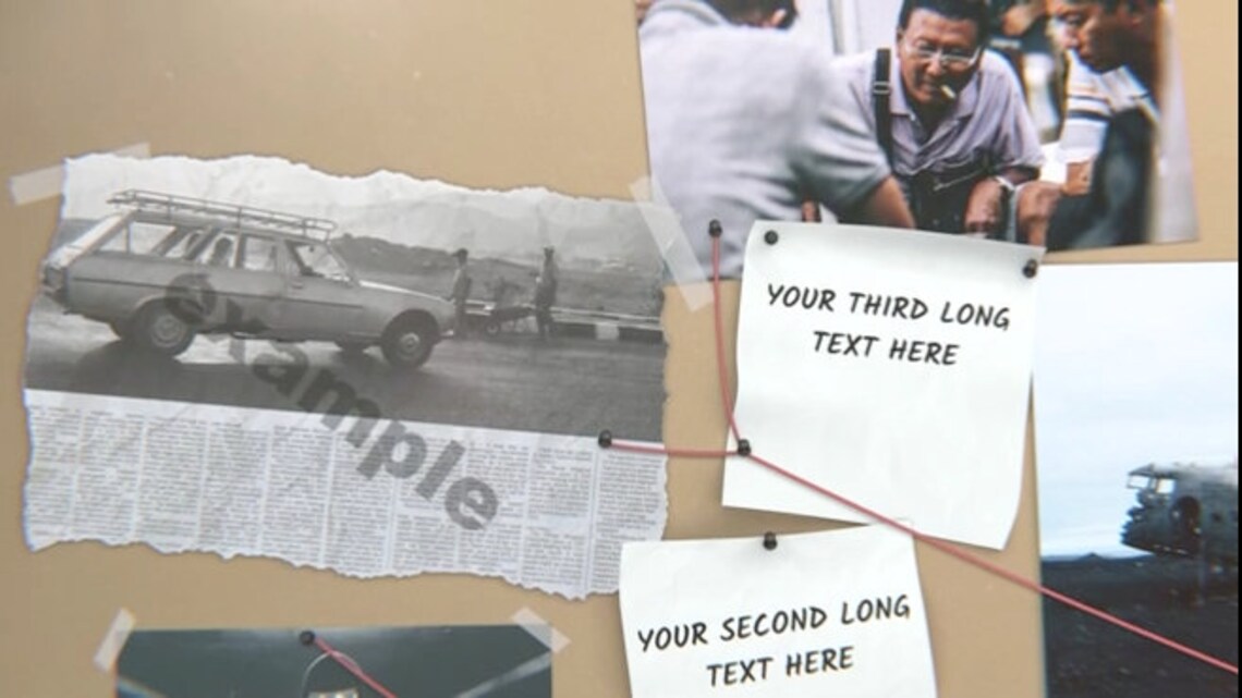 Channel Intro Investigation Board Animation With 7 Sticky Notes Texts ...