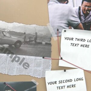 Channel Intro Investigation Board Animation - With 7 Sticky Notes Texts ...