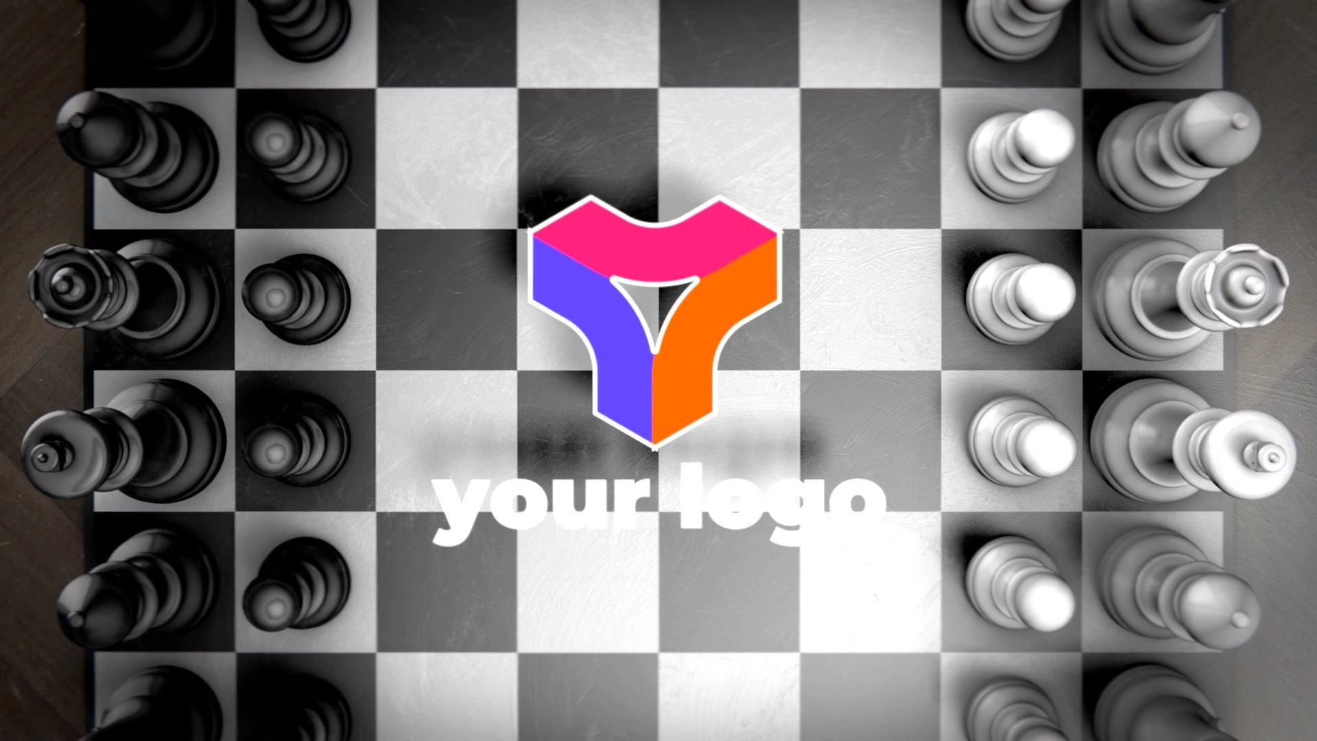 Chess Logo Animation Customizable Colors, Uploadable Own Logo, Fields ...