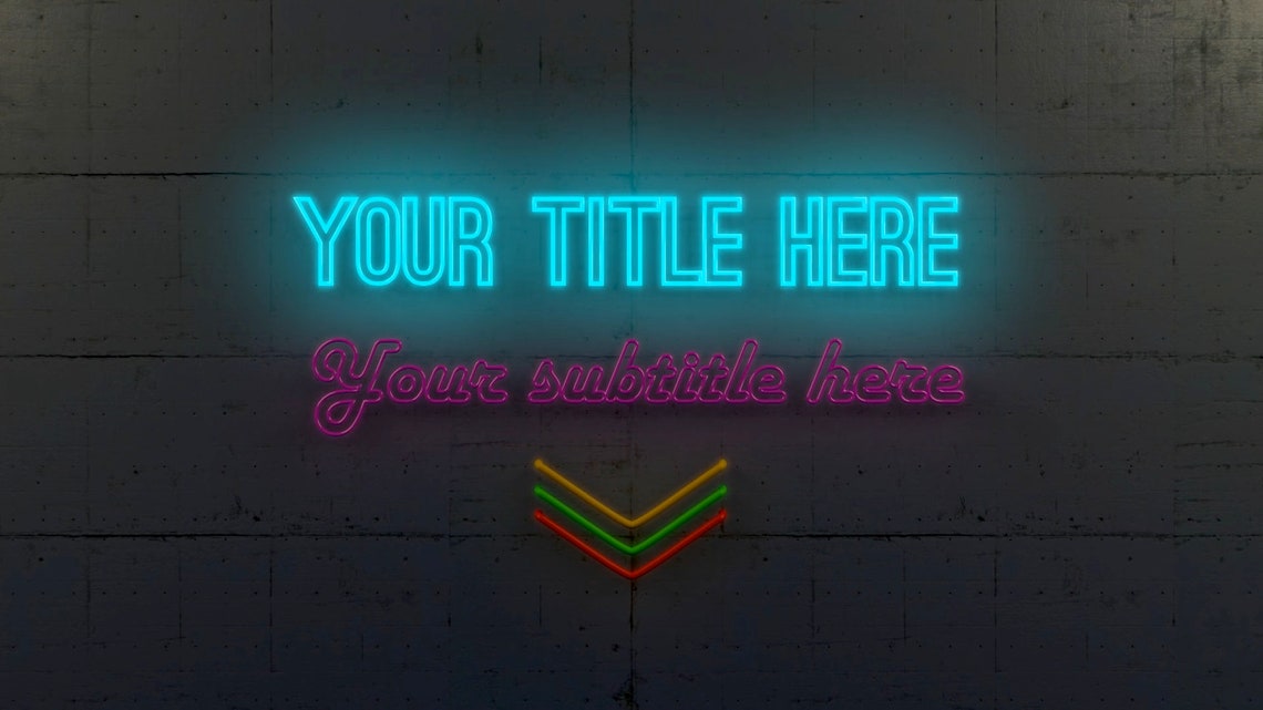 Neon Sign With Custom Text and Color Great for Any Video Neon Blinks ...
