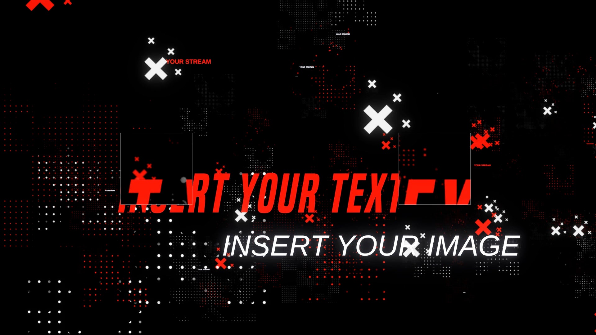 Hacker Crosses Glitch Text Intro Animation With Custom Image and Colors ...