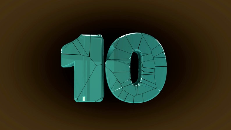 Countdown Animation With Sound - Color of Numbers and Background Can Be ...