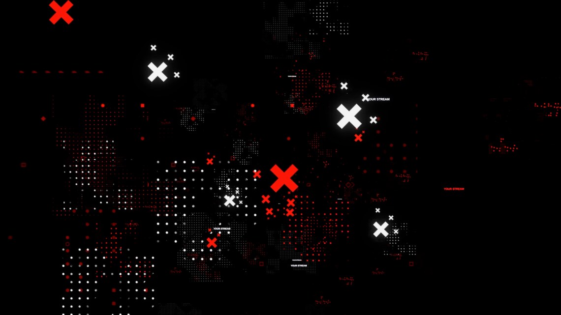 Hacker Crosses Glitch Text Intro Animation With Custom Image and Colors ...